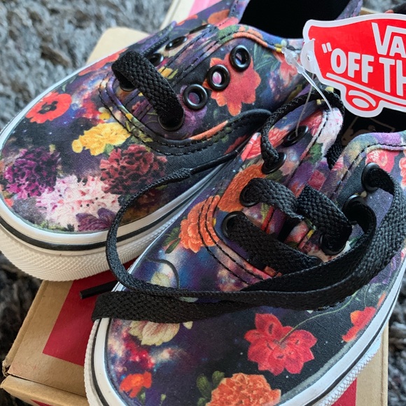 Vans | Shoes | Vans Kids Little Girls Galaxy Floral Shoes Sz 5 | Poshmark